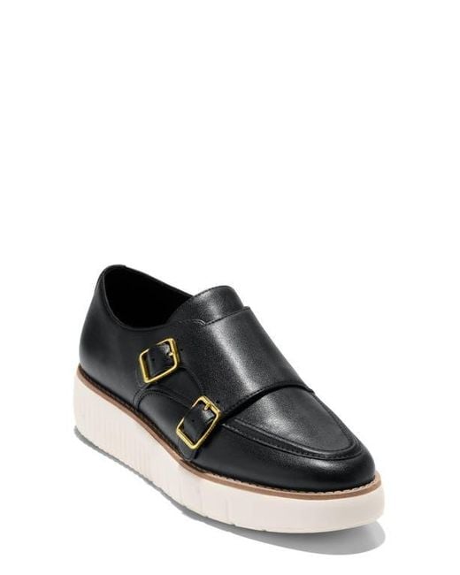 Cole Haan Grand City Platform Monk Sneaker in Black | Lyst