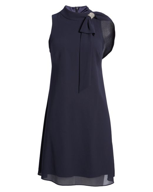 Vince Camuto Sleeveless Bow Neck Dress in Blue | Lyst Vince Camuto Sleeveless Bow Neck Dress in Blue | Lyst