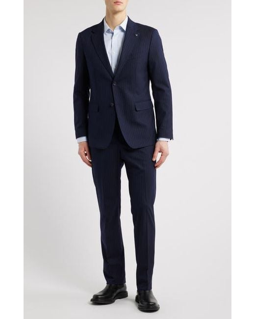 Scotch & Soda Modern Fit Pinstripe Two-Piece Suit in Blue for Men | Lyst