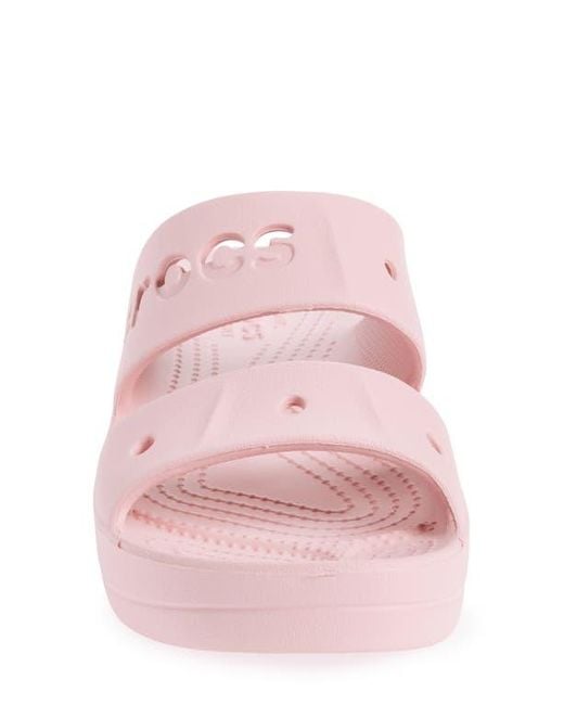 Crocs™ Baya Platform Slide Sandal in Pink | Lyst