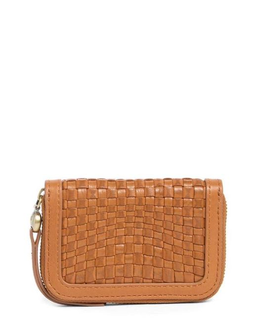 Hobo International Small Nila Woven Leather Zip Around Wallet in Brown ...