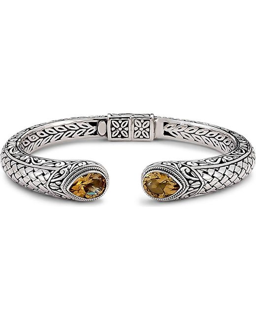 Samuel B. Sterling Hinged Bangle Bracelet in Metallic | Lyst