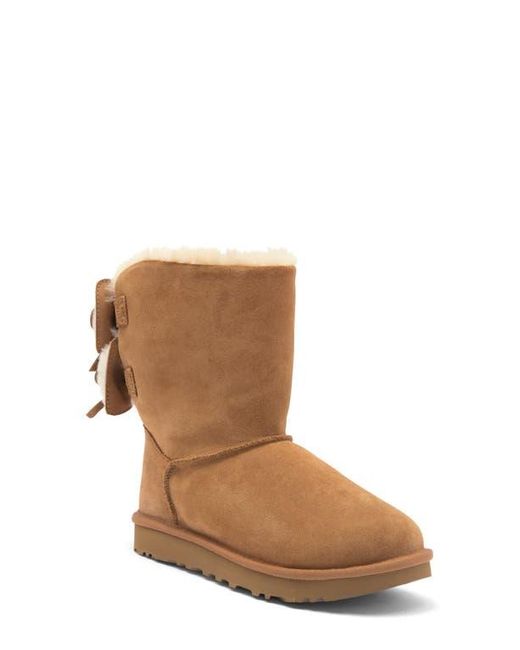 UGG Double Bow Wool-Lined Tall Boots in Brown | Lyst