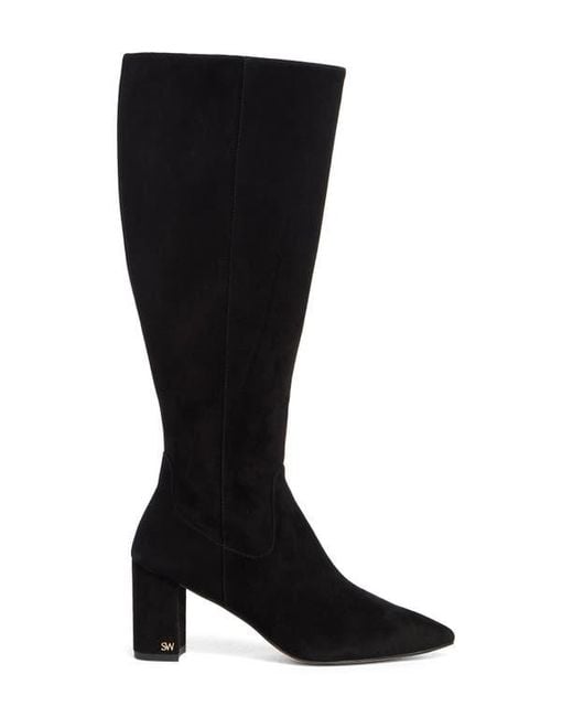 Stuart Weitzman Renegade 75 Block Heel Boot in Black | Lyst