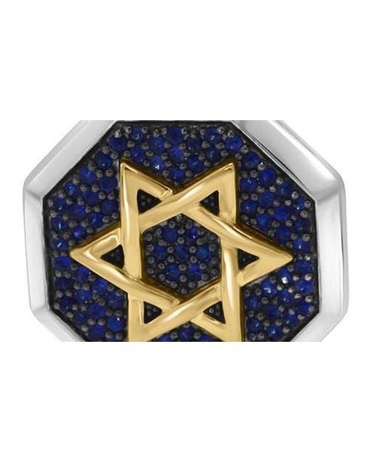 Effy Star Of David Cuff Links in Blue for Men | Lyst