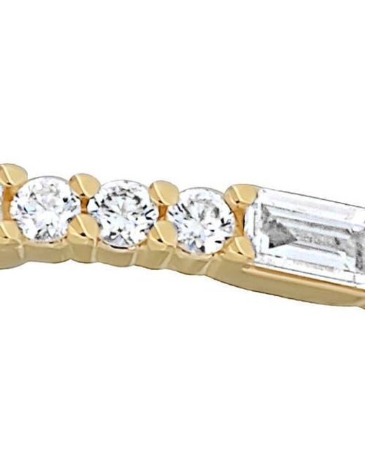 Bony Levy Maya Baguette & Round Diamond Stackable Ring in White | Lyst