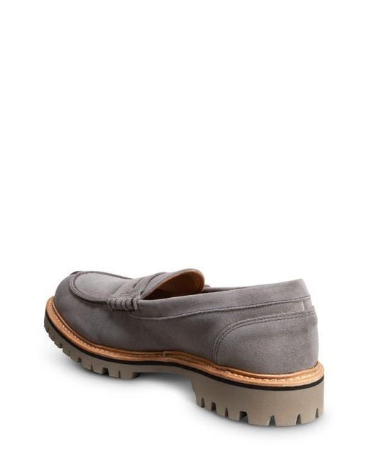 Allen Edmonds Freeport Weatherproof Suede Penny Loafer in Gray for Men ...