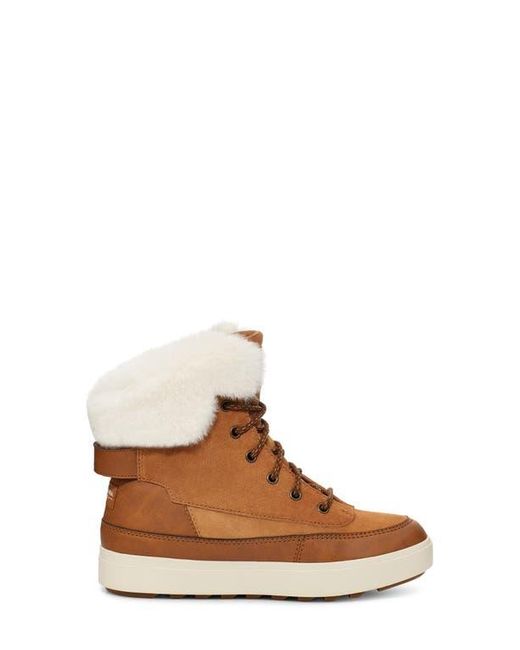 UGG Ryanna Waterproof Faux Fur Lined Boot in Brown | Lyst