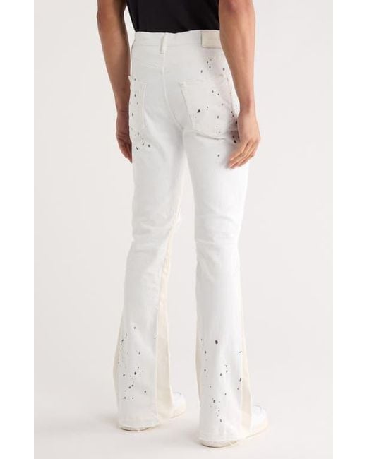 Purple Brand Blowout Double Panel Flare Jeans in White for Men | Lyst