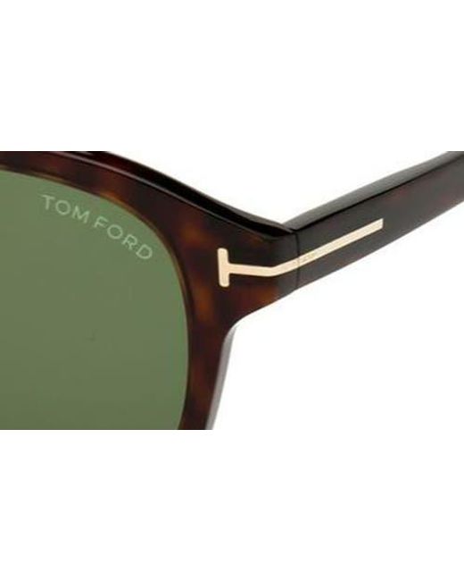 Tom Ford 50Mm Round Sunglasses in Green for Men | Lyst
