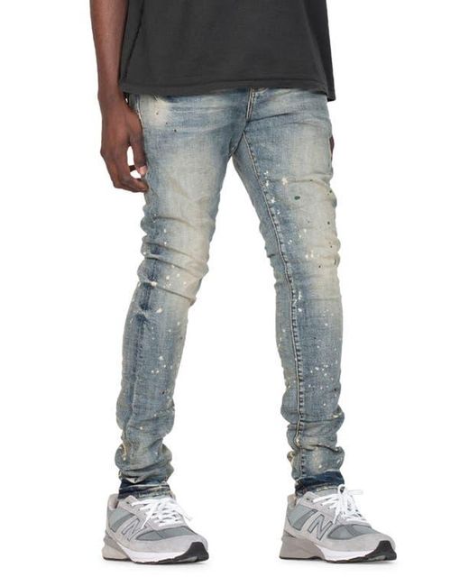 Purple Brand Paint Splatter Slim Fit Jeans in Gray for Men | Lyst