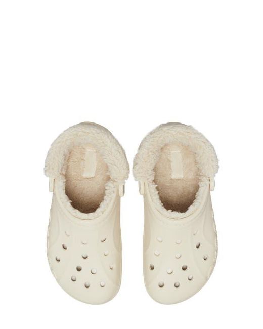 Crocs™ Faux Fur-Lined Clog in White | Lyst