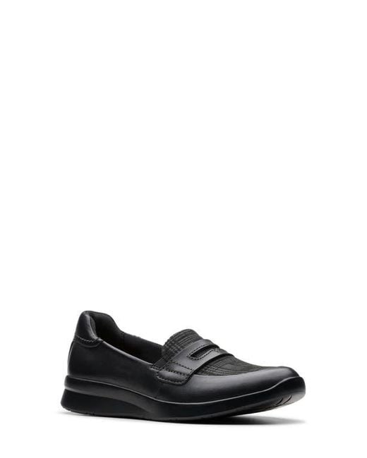 Clarks Ellowyn Penny Loafer in Black | Lyst