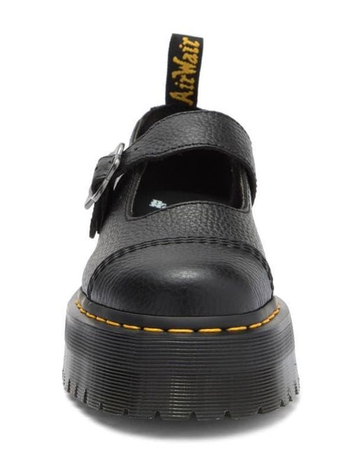 Dr. Martens Addina Flower Buckle Platform Mary Jane in Black | Lyst