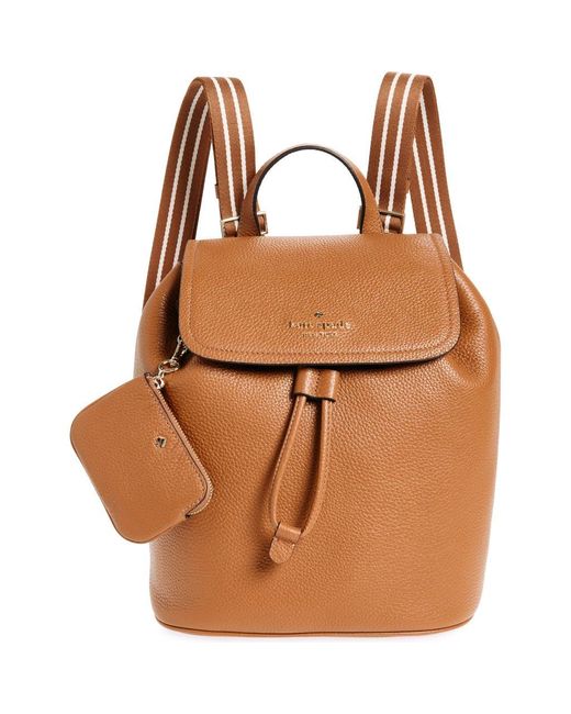Kate Spade Rosie Medium Leather Flap Backpack in Brown | Lyst