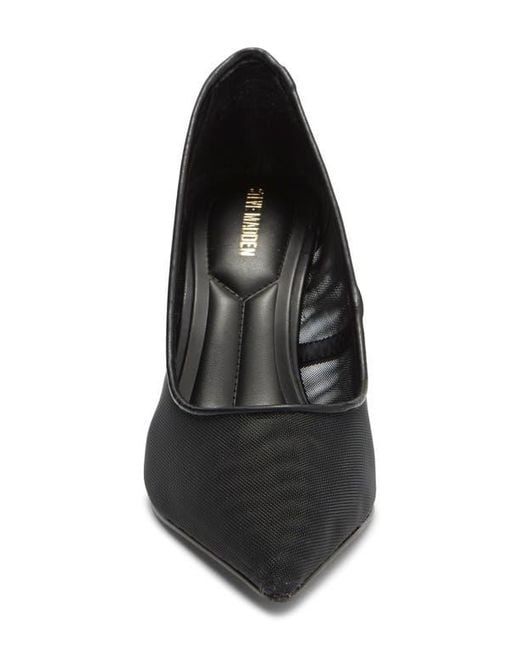 Steve Madden Nicoletta Mesh Pointed Toe Pump in Black | Lyst