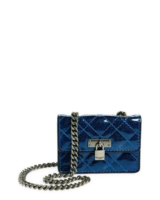 Kurt Geiger Micro Brixton Shoulder Bag in Blue | Lyst