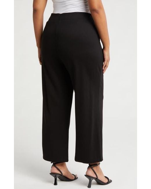 Max Studio Easy Wide Leg Ponte Pants in Black | Lyst