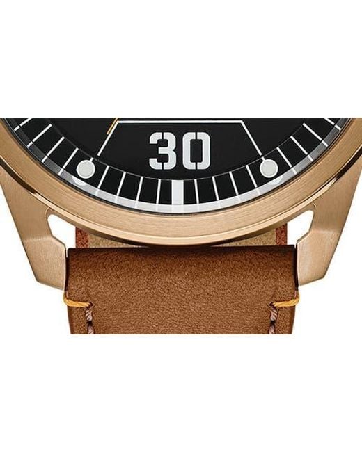 Citizen Aviation-Inspired Eco-Drive Leather Watch in Black for Men | Lyst
