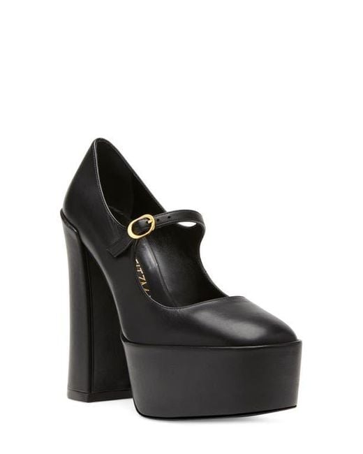 Stuart Weitzman Skyhigh 145 Mary Jane Platform Pump in Black | Lyst