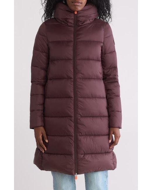 Save The Duck Rita Water Repellent Puffer Jacket in Red | Lyst