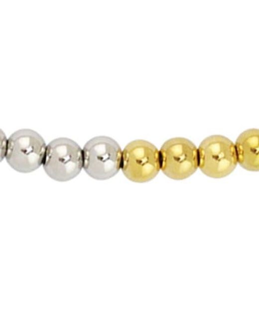 Rebel Gender Inclusive Two-Tone Beaded Necklace in White | Lyst