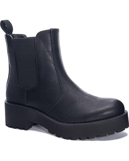 Dirty Laundry Monet Platform Chelsea Boot in Blue | Lyst