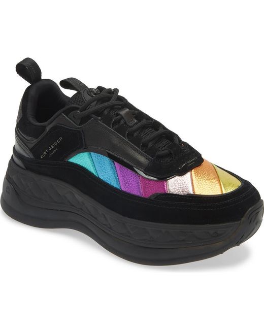 Kurt Geiger Kensington Pump Platform Sneaker in Black | Lyst