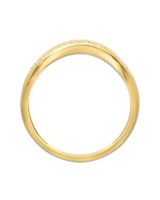 Effy 14K Diamond Wavy Band Ring in Metallic | Lyst