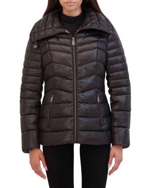 Kenneth Cole Core Chevron Quilted Jacket in Black | Lyst