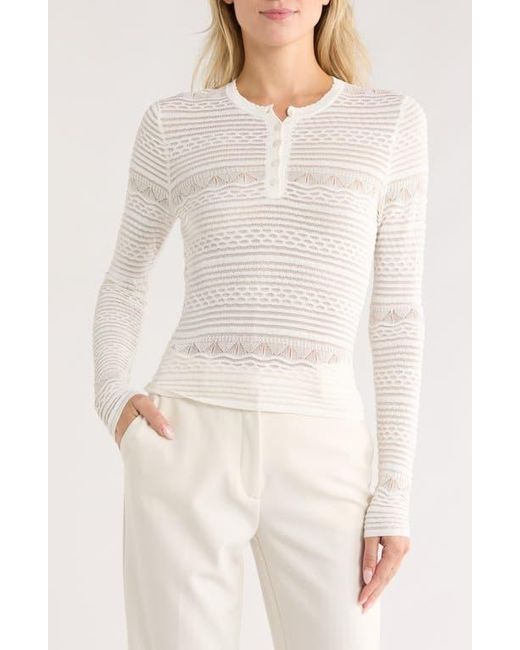 Ulla Johnson Felix Pointelle Knit Henley in White | Lyst