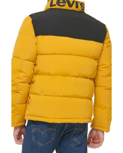 Levi's Quilted Puffer Jacket in Yellow for Men | Lyst