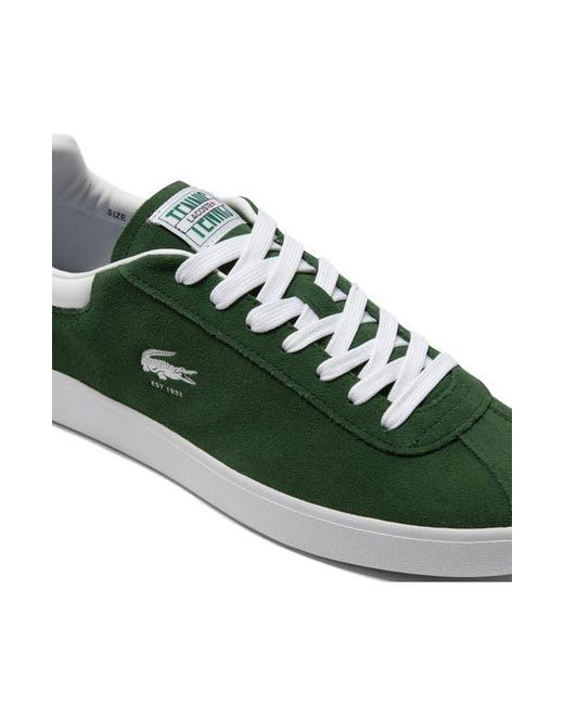 Lacoste Baseshot Leather Sneaker in Green for Men | Lyst