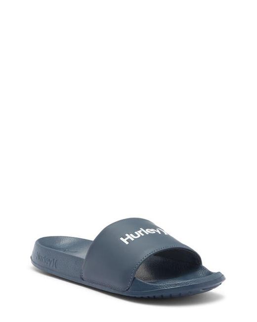 Hurley Wordmark Slide Sandal in Blue for Men | Lyst