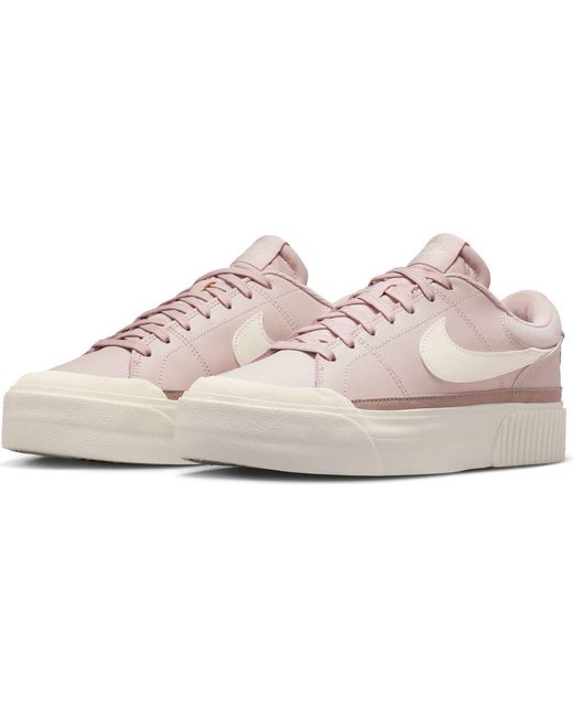 Nike Court Legacy Lift Platform Sneaker in Pink | Lyst