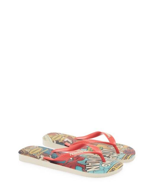 Havaianas X Marvel Flip Flop in White for Men | Lyst