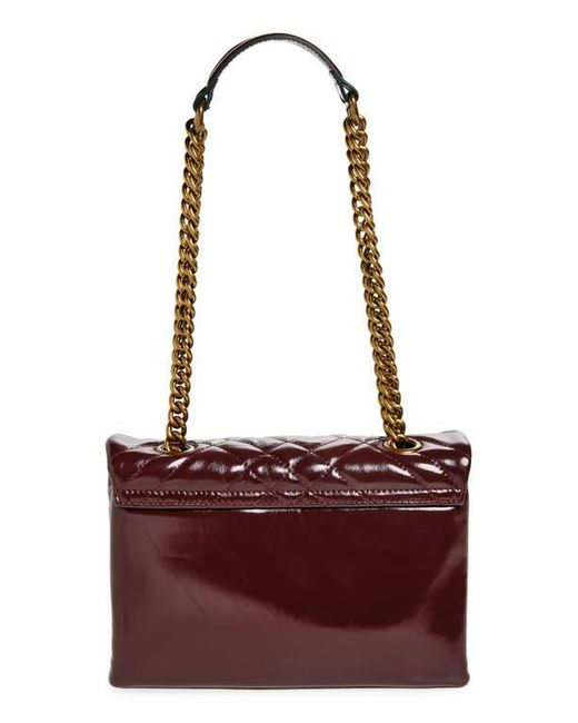 Kurt Geiger Brixton Lock Leather Shoulder Bag in Red | Lyst