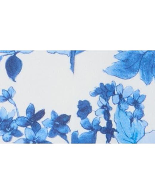 Eliza J Bow Strap Fit & Flare Dress in Blue | Lyst