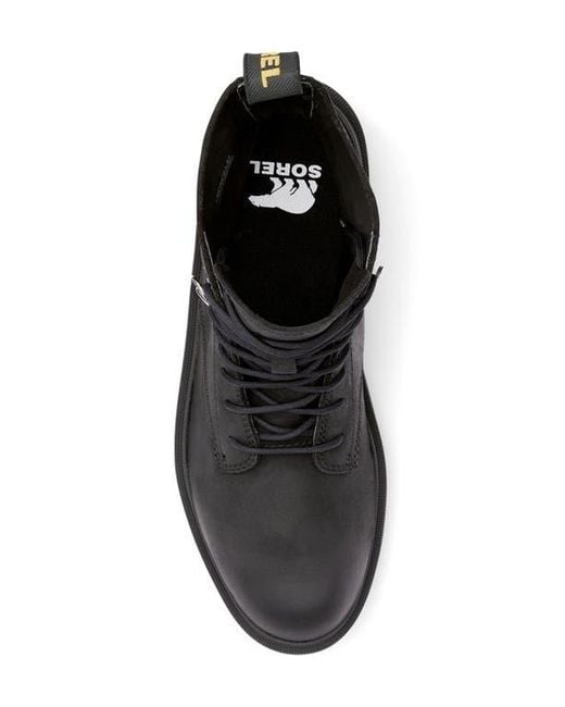 Sorel Hi-Line Platform Combat Boot in Black | Lyst