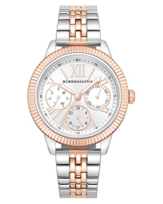 BCBGMAXAZRIA Three-Hand Quartz Two-Tone Bracelet Watch, 36Mm in ...