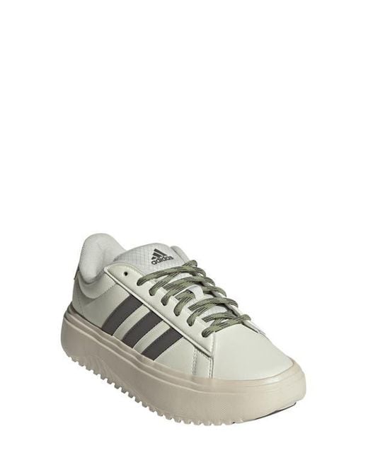 adidas Grand Court Platform Sneaker in White | Lyst