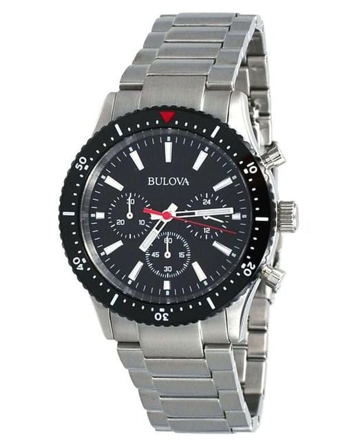 Bulova Bracelet Strap Chronograph Watch, 43Mm in Gray for Men | Lyst