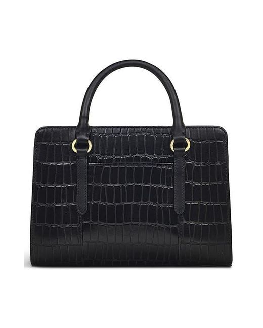 Radley Angel Lane Croc Embossed Crossbody Bag in Black | Lyst