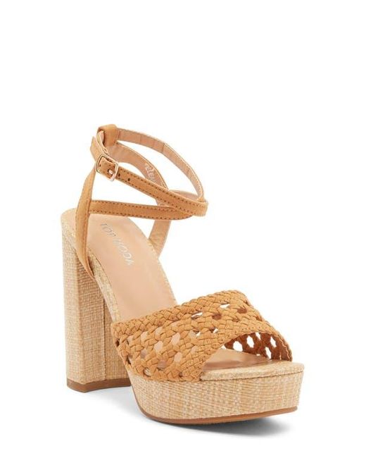 TOP GUY SHOES Eleanor Platform Sandal in Metallic | Lyst