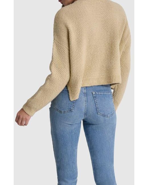 DKNY Diamond Cable Stitch Sweater in Blue | Lyst