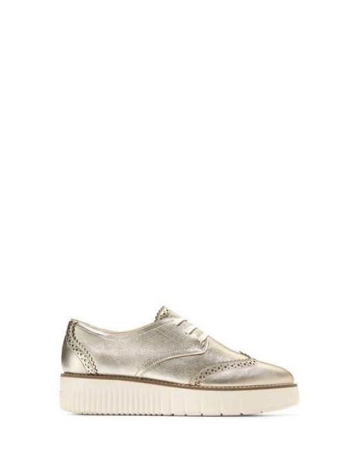 Cole Haan Leather Platform Wingtip Derby Oxfords in White | Lyst