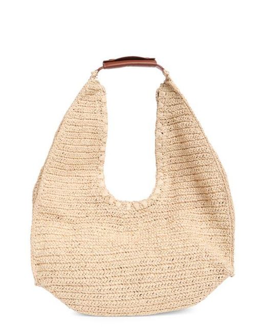 BCBGMAXAZRIA Woven Raffia Shoulder Bag in Natural | Lyst