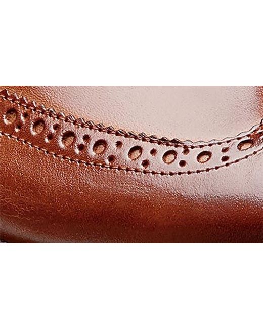 Stacy Adams Wingtip Leather Derby Shoes in Brown for Men | Lyst