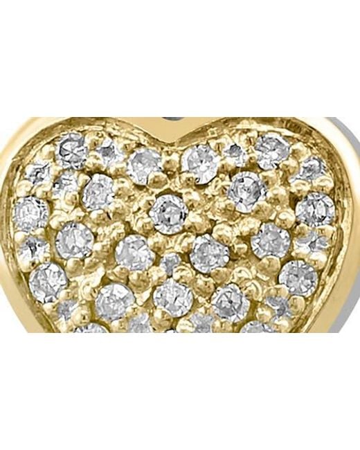 Effy Sterling & 14K Diamond Embellished Heart Pendant Necklace in ...