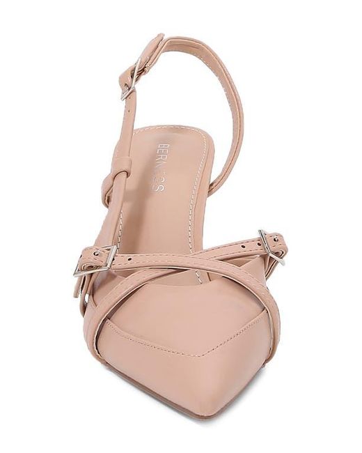 BERNESS Anderson Pointed Toe Slingback Pump in Pink | Lyst